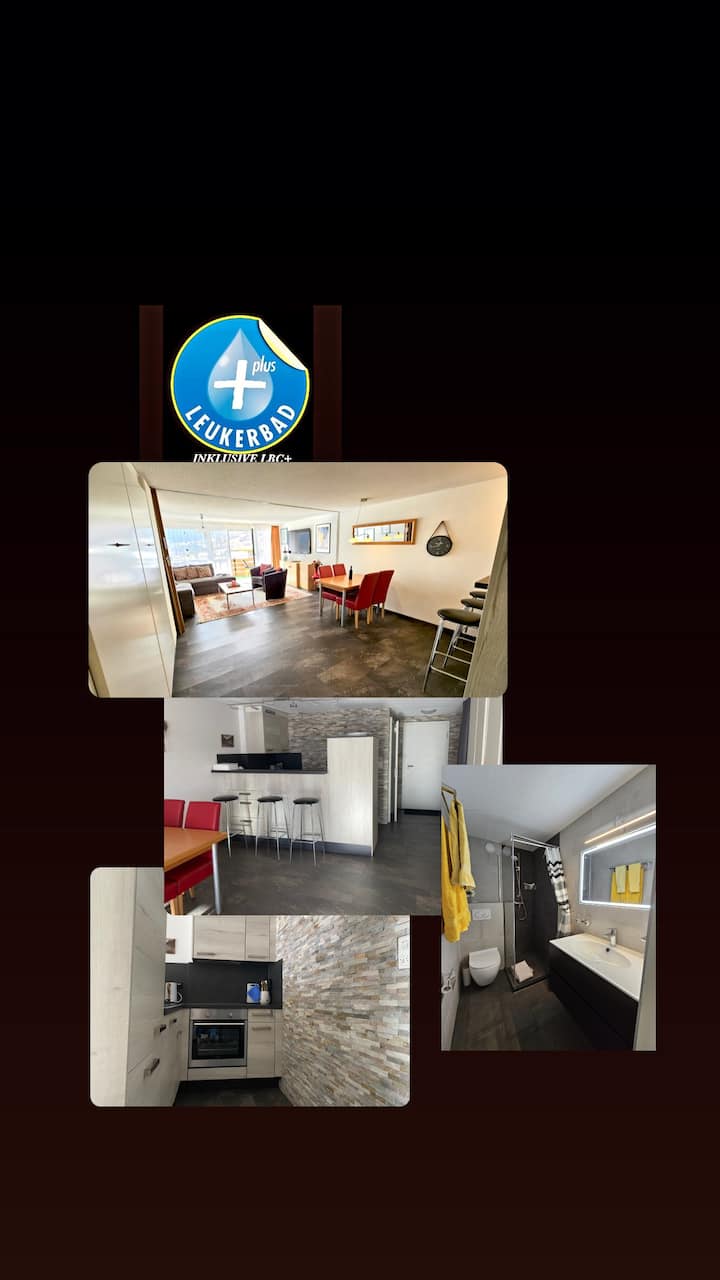 Domino 24-joli Appartement  Lumineux Avec Balco - Leukerbad