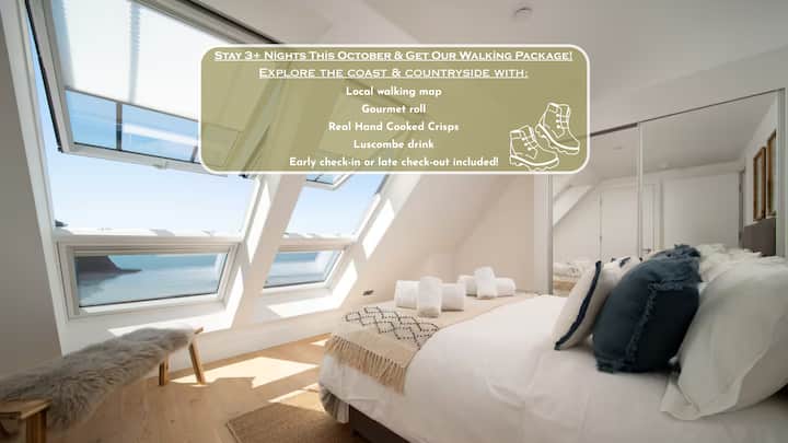 Sea View Escape With Private Balcony |Parking|2bed - Lynmouth