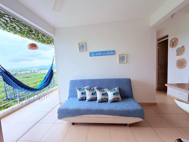 Girardot: Naturaleza + Hamaca+ Balcón + Piscina. - Girardot