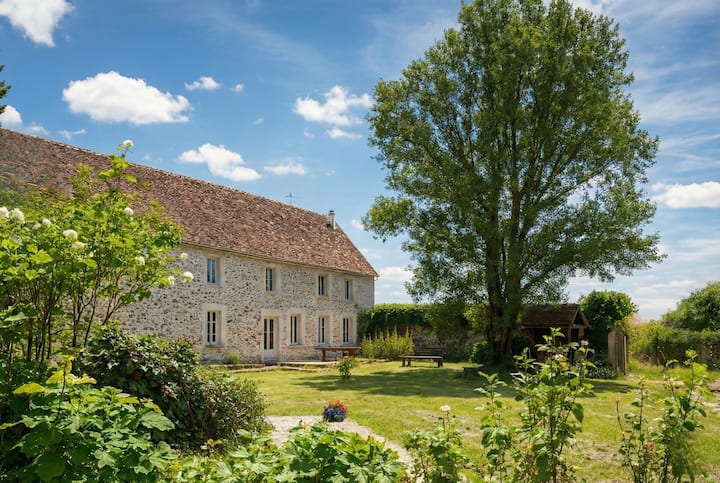 Maison De Campagne -15 Pers- Jardins - 1h De Paris - Frankrijk