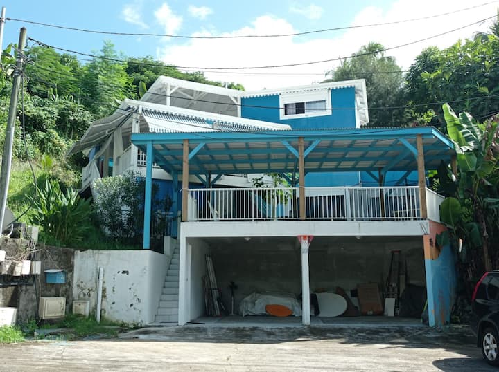 Haut De Villa Vue Et Accès Mer 100m, Idéal Famille - Martinique