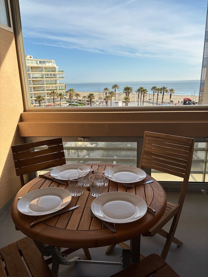 Vue Mer - Plage En Face • 6 Pers • Terrasse - ibis Styles Perpignan Canet En Roussillon