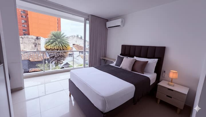 401encantador Studio Con Gran Balcón + Ac Y Wi-fi - Cali