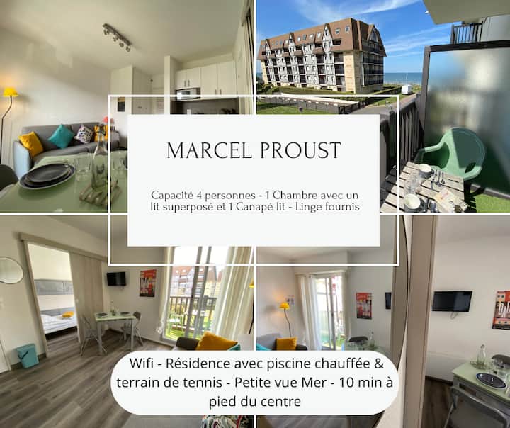 Marcel Proust  Piscine  Tennis  Vue Mer Balcon - Cabourg