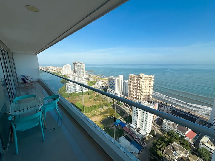 Luxury Apto Ocean View 2br/ Great Location - Cartagena