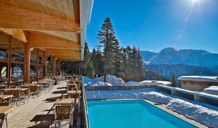 Bel Appartement Rez-de-jardin, Piscine, Sauna 6p - Chamrousse