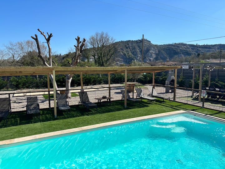 Villa 14 Pers Avec Piscine Chauffée Et Pétanque - Ruoms