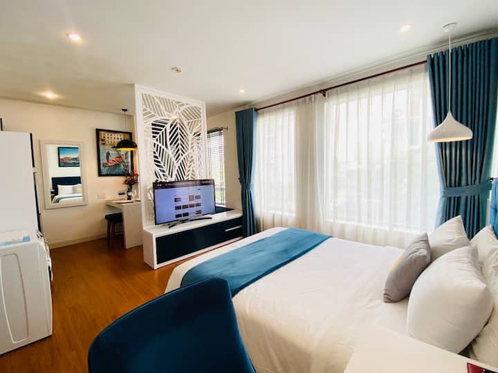 Blue Apartment/hot Bathtub/strong Wifi-id302 - 다낭