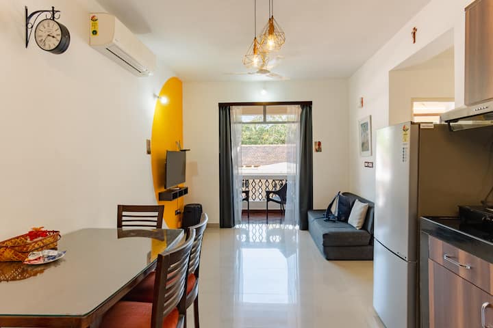 *Hideaway - Cozy 2bhk, 4 Min Drive To Beach* - Goa