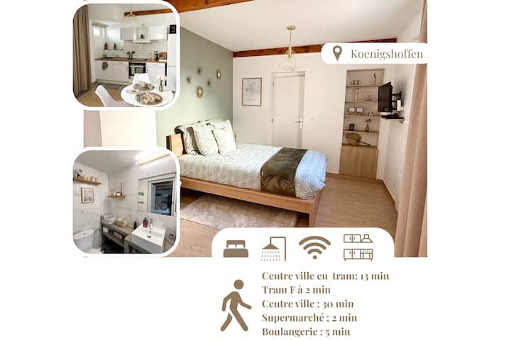 Studio Cosy Koenigshoffen - 15 Min Du Marché Noël! - Strasbourg