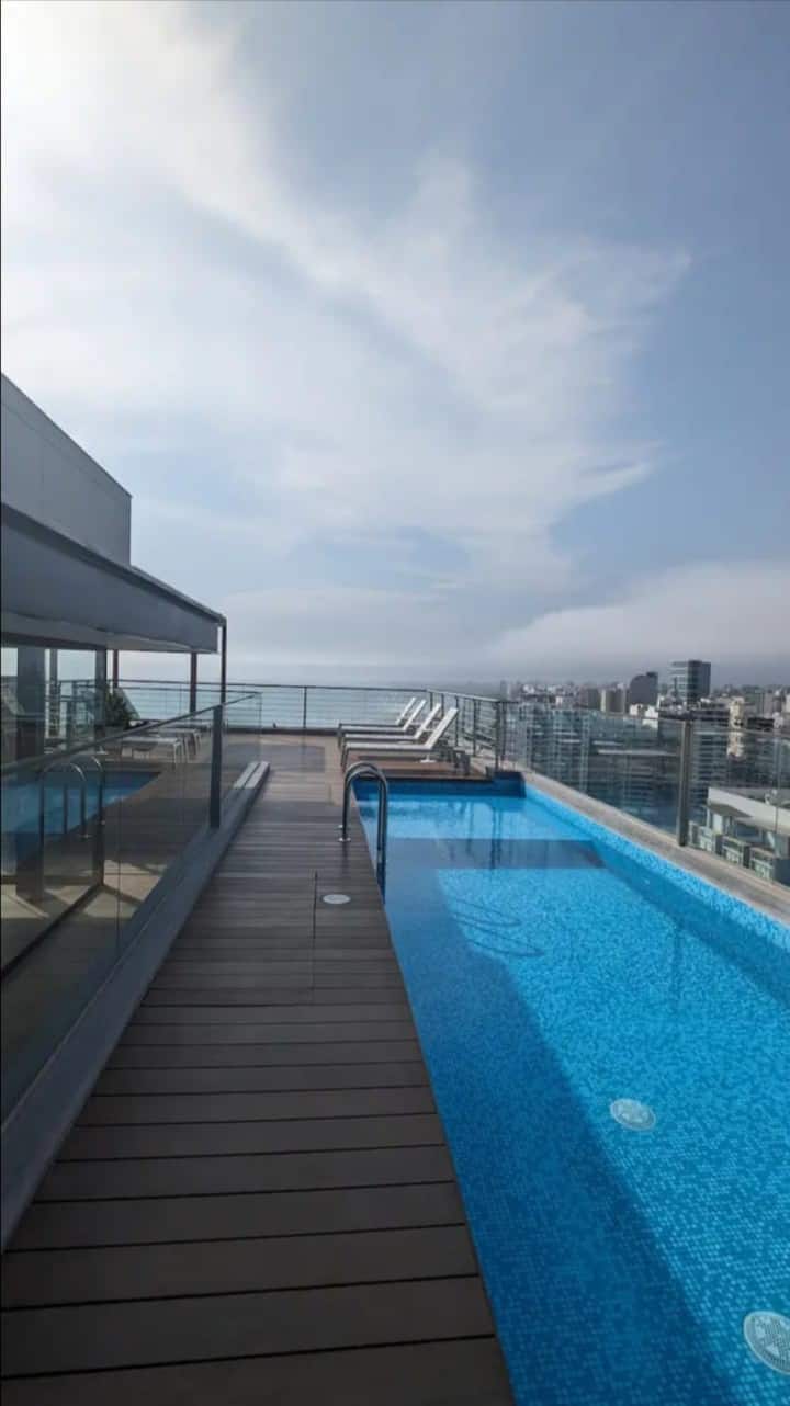 New Apt Barranco Lim 1br Sea View Pool Cowork Gym - Perú