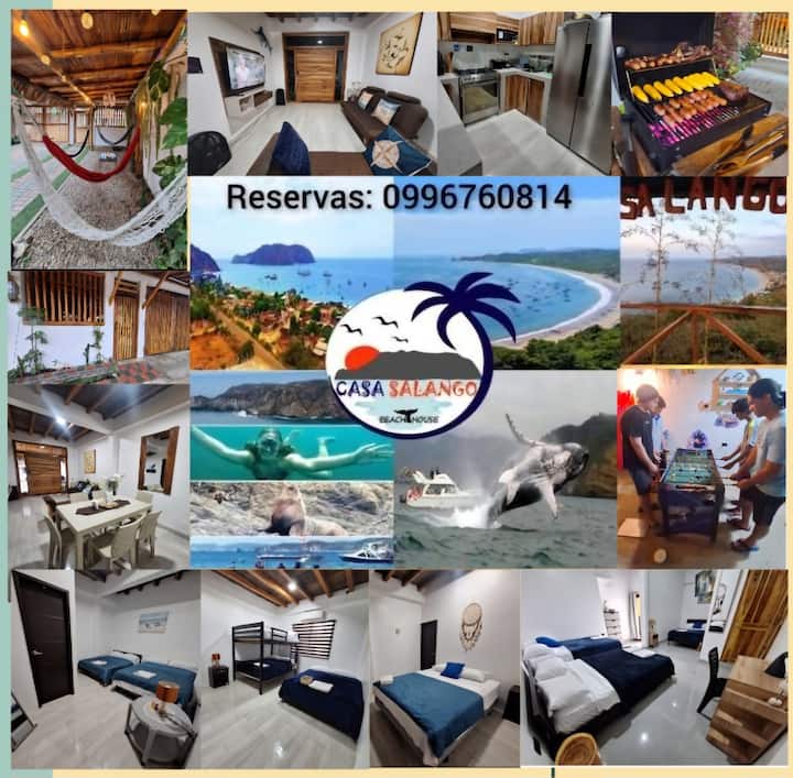 Casa Para Grupos Grandes Media Cuadra De La Playa - Salango