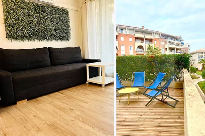 Terrasse De 30m2 * Cœur Port Fréjus* 5 Pers - Fréjus