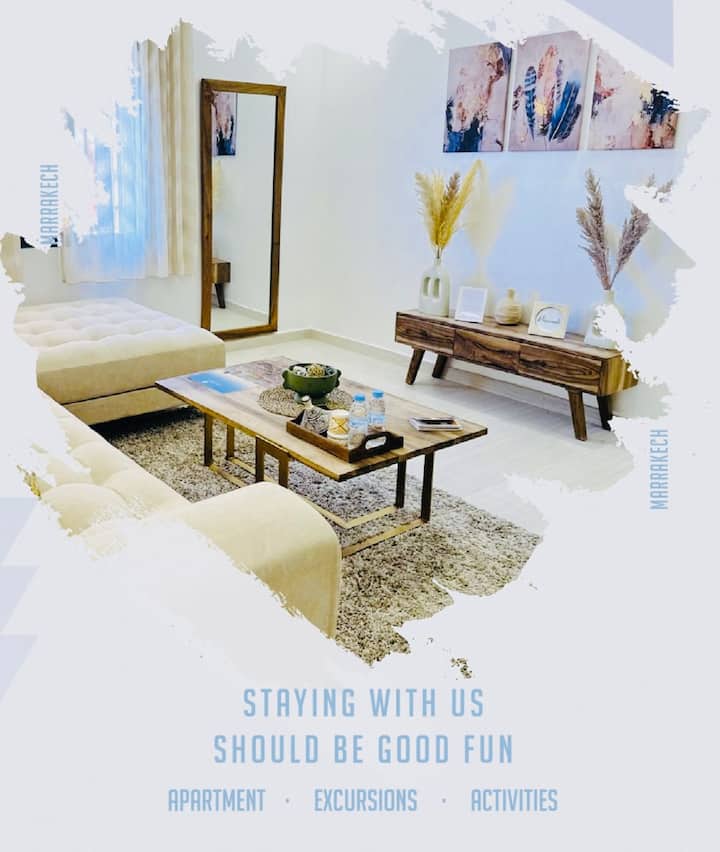 Superbe Appartement Neuf De 2 Chambres Lumineuses - Marrakesh