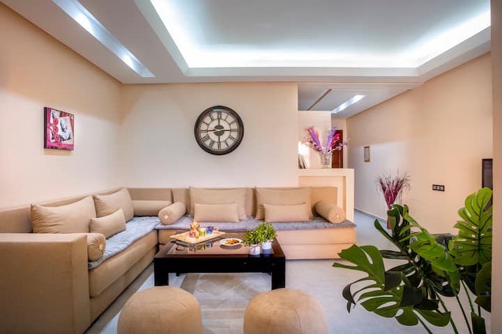 F2 Moderne En Centre-ville Terrasse ! Rénové 11/25 - Marrakech