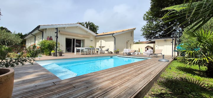 Villa Jeane-rose, Maison En Bois Avec Piscine - Andernos-les-Bains