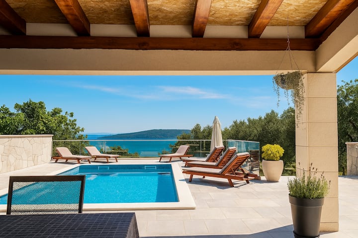 Kuća Za Odmor Doris Sa Bazenom, Vrtom I Pogledom - Split