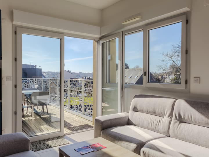 Appartement Neuf, Terrasse Vue Port Et Parking - Plage de Trégastel