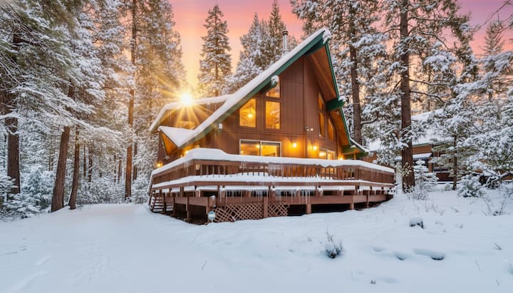 Knotty Pine Chalet - Games, Pool Table, A-frame - Arnold, CA
