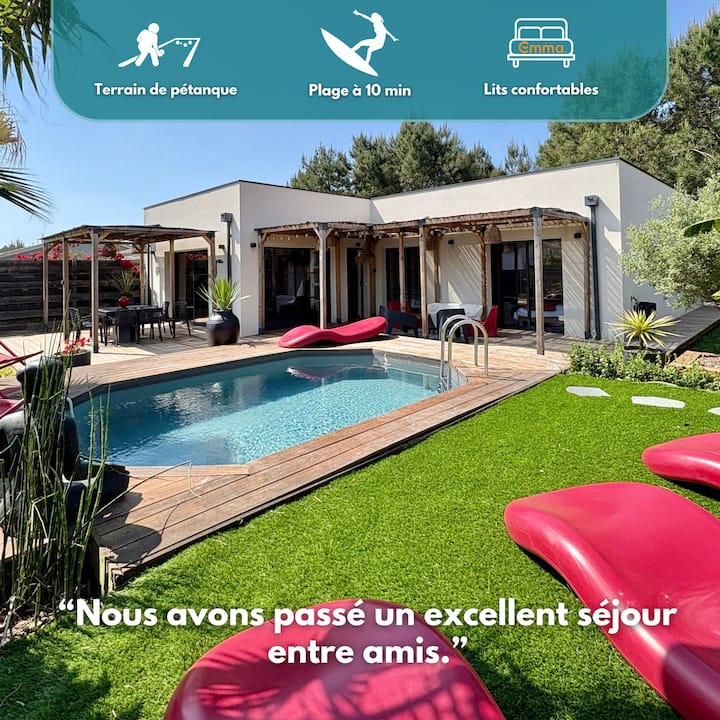 Villa Meli • Piscine/pétanque • Plage à 10mn - Le Porge