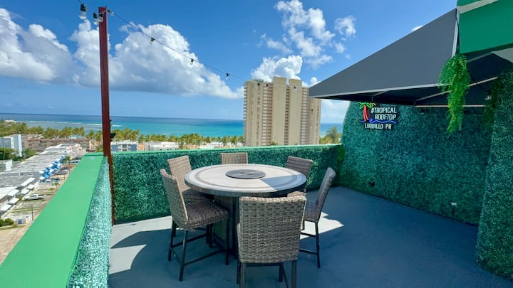 Luxury Tropical Penthouse Ocean View Rooftop - Luquillo