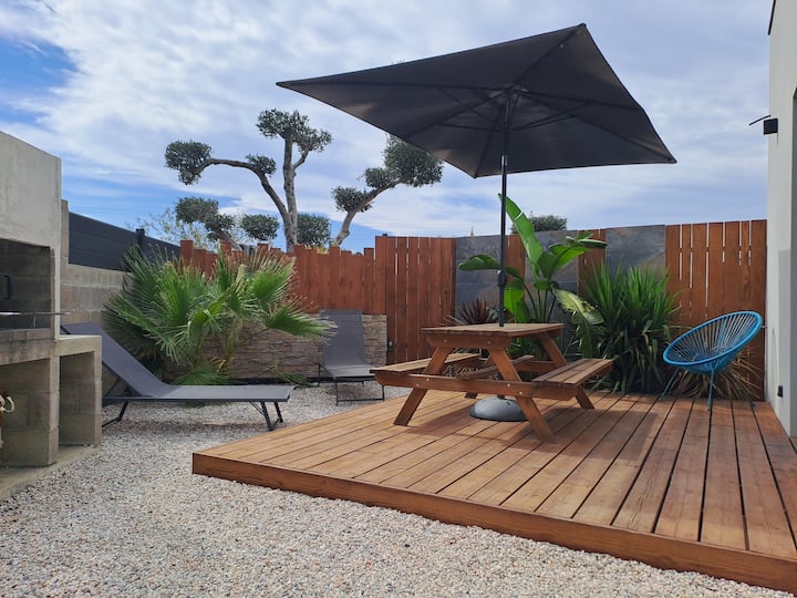 Appartement Climatisé, 2 Chambres Et Jardin - Colliure