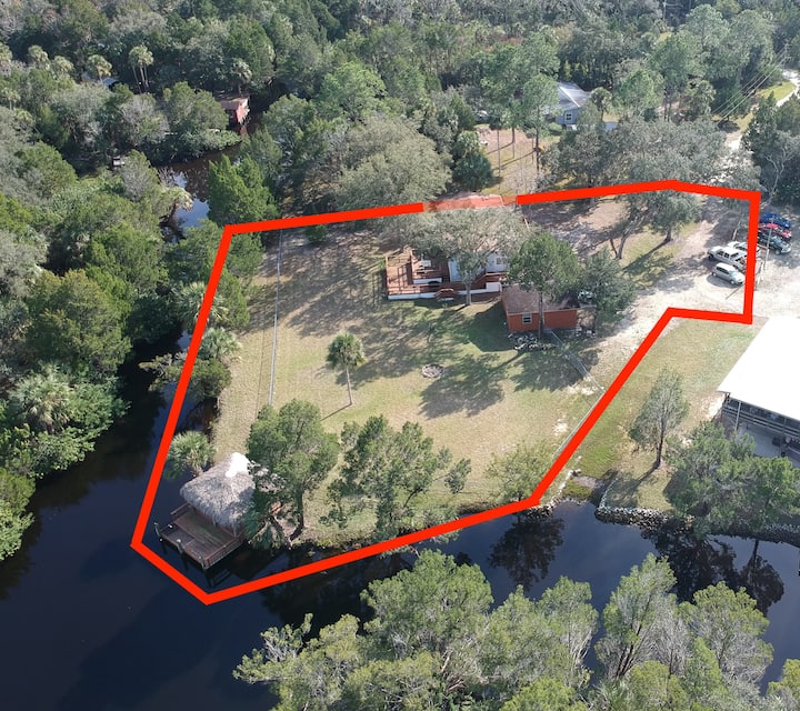 Waterfront House With Tiki Hut Dock - Homosassa