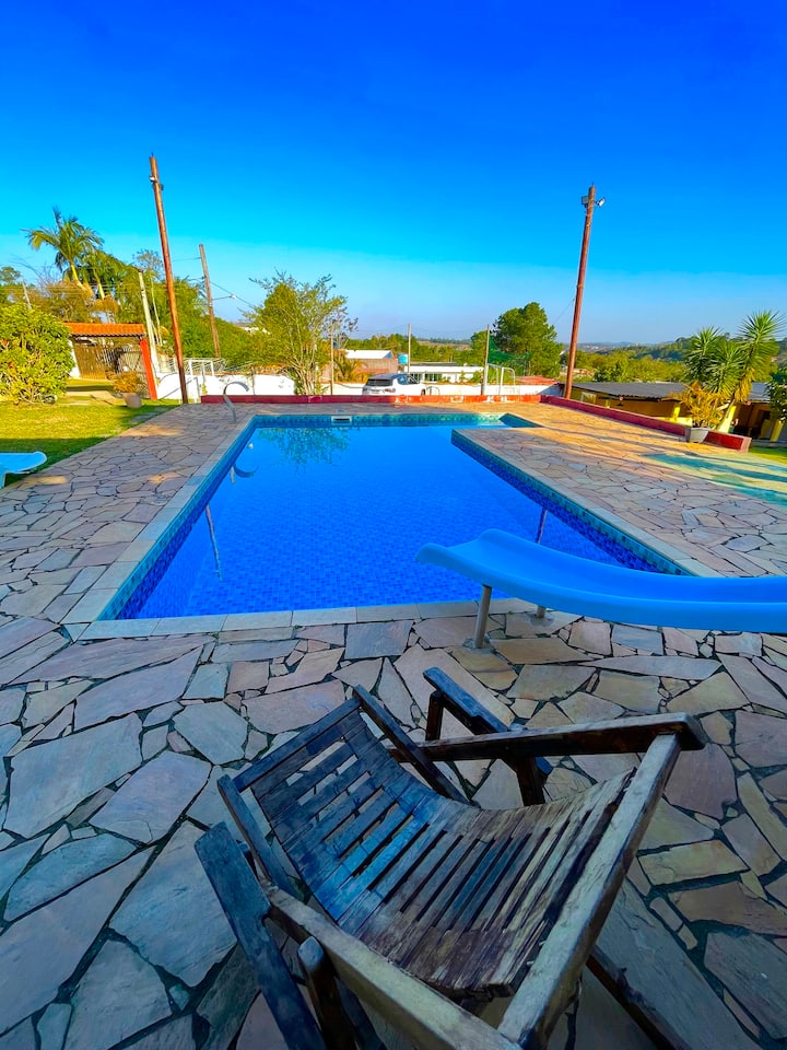 Chácara Em São Roque  Piscina Privativa + Campo - Cotia