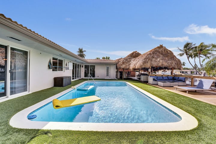 Waterfront Tropical Oasis 3bedroom Pool & Tikibar - Fort Lauderdale