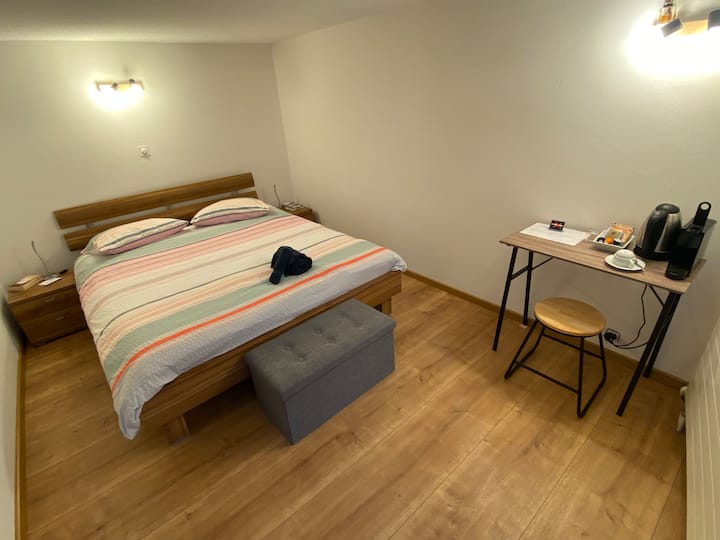 Cozy-minimalistic Double Room - Martigny