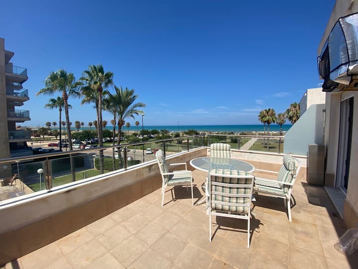 Adosado 1ª Línea Playa · Terraza · Vistas Al Mar - Oliva