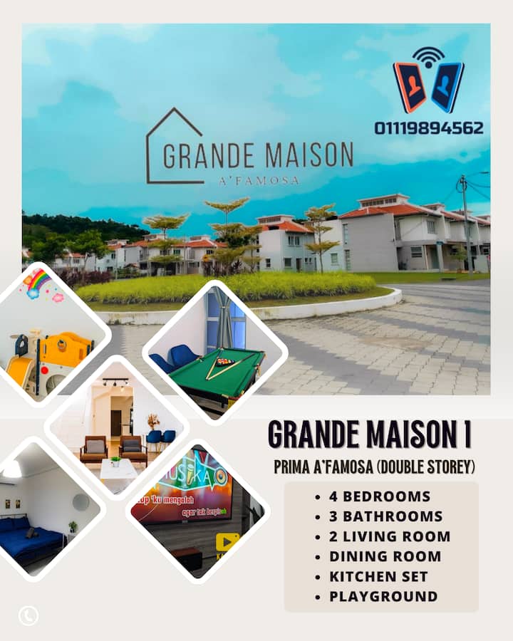 Grande Maison1 Near Afamosa Fully Air Conditioned - Alor Gajah