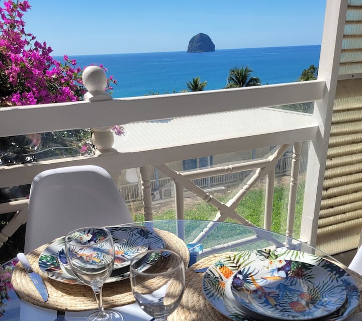 T2   Ti Madinina Vue Mer Avec  Piscine Le Diamant - マルティニーク