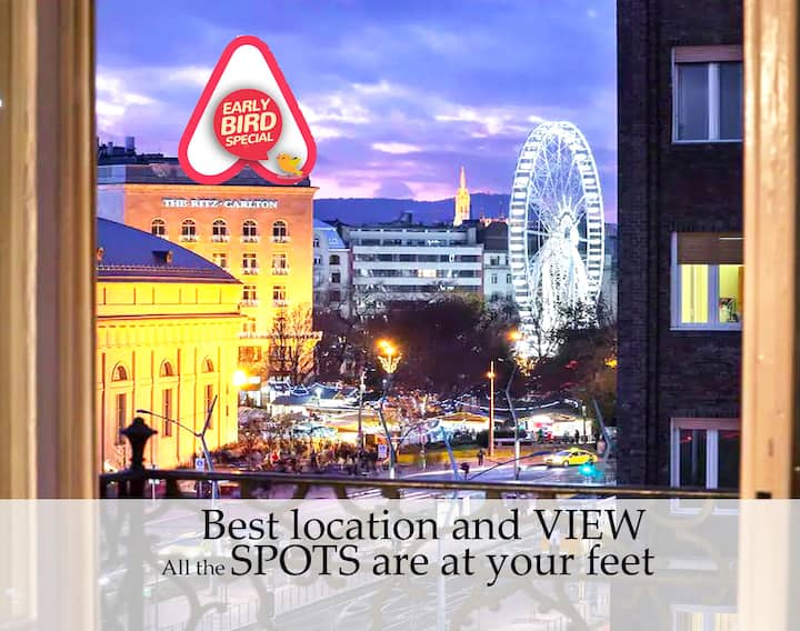 Unbeatable Center • Metro 50m • Airport Bus • 2br - Budapest