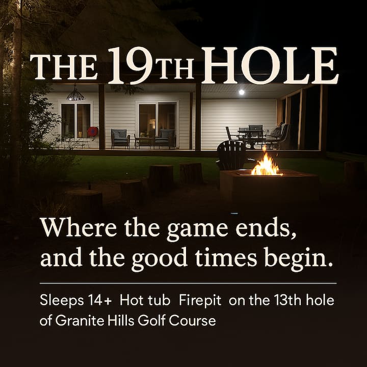 The 19th Hole
14+ppl, Hot Tub Mid Aug-25 - Manitoba