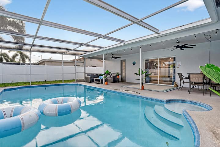 The Villa|private Pool •15 Min To Beach •Sleeps 10 - Coral Springs, FL