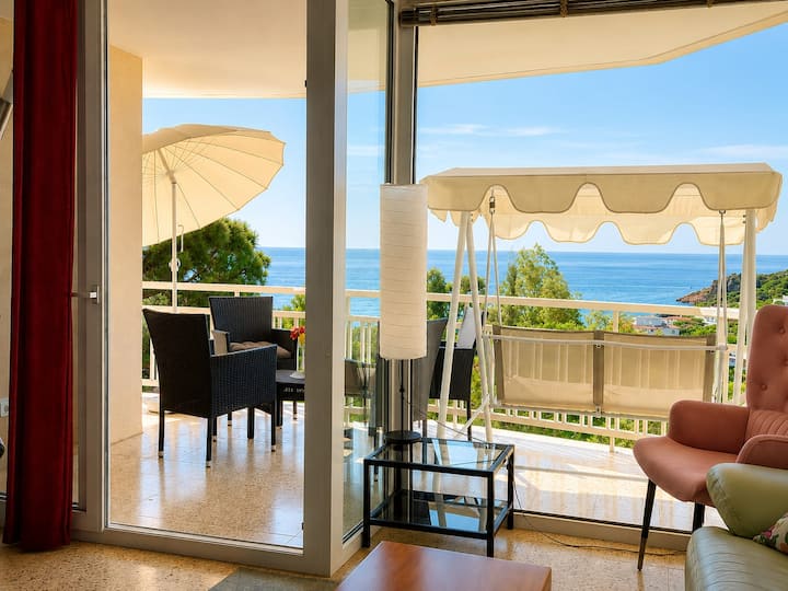 Bel Apt Spacieux Avec Vue Sur Mer, Plage S'agaro - Sant Feliu de Guíxols