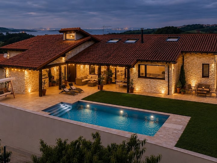 La Carrera, Villa Moderna Con Piscina Cantabria - Polanco