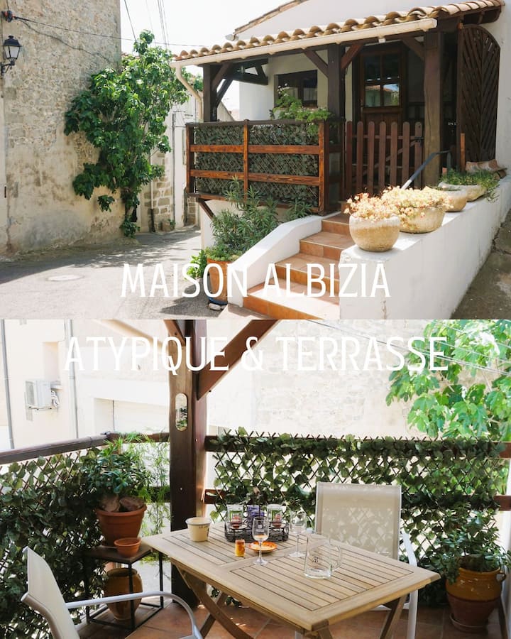 Maison Albizia - Adorable Maison Avec Terrasse - Département Aude