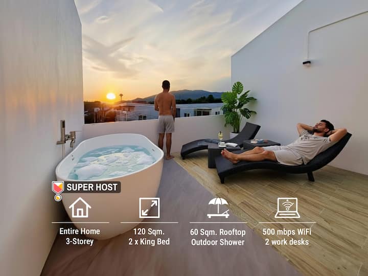 Lotus House: Rooftop Local Living Near Night Bazar - Chiang Mai