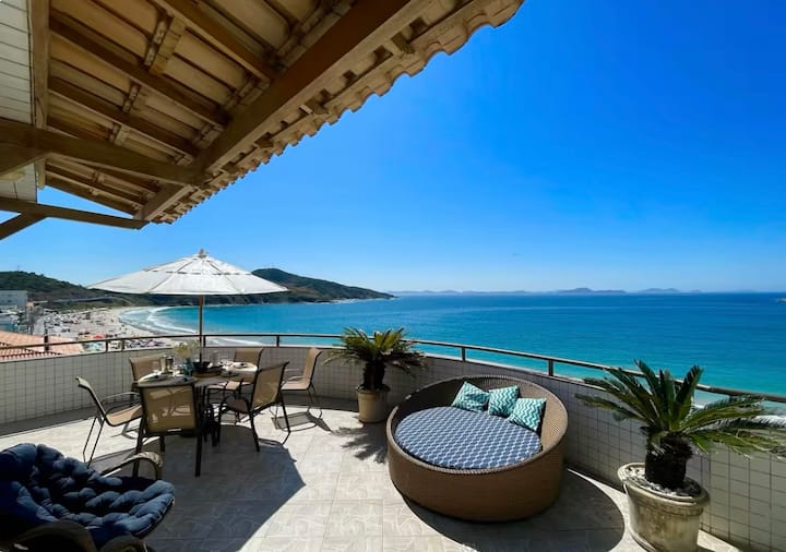 Cobertura Duplex 401  Frente Pro Mar E Pé Na Areia - Arraial do Cabo