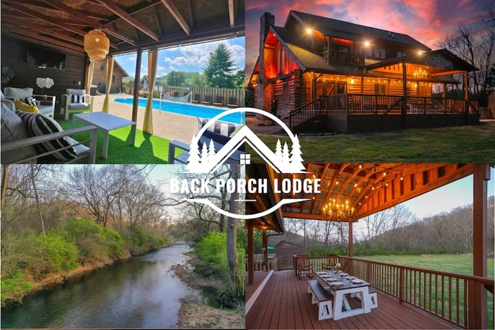 Back Porch Lodge On 5 Acres! Pool, Hot Tub, Creek! - Nashville, TN