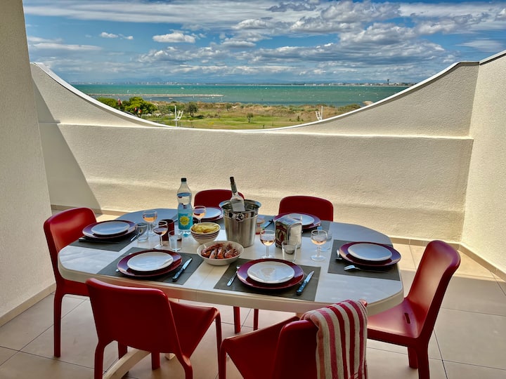 T2 Front De Mer Deux Terrasses (Sans Vis-à-vis) - La Grande-Motte
