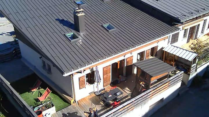 Appt 8 Pers 120m² Terrasse 60m² Ctre Vue Mt Blanc - Sallanches