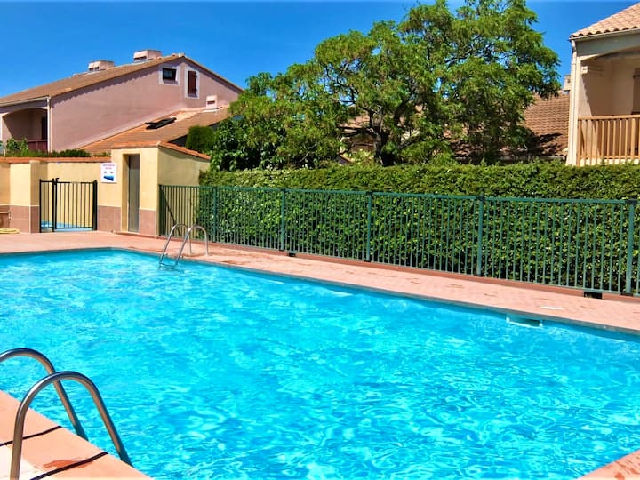 Duplex à 300 M De La Mer, Piscine, Parking & Wifi - Elne