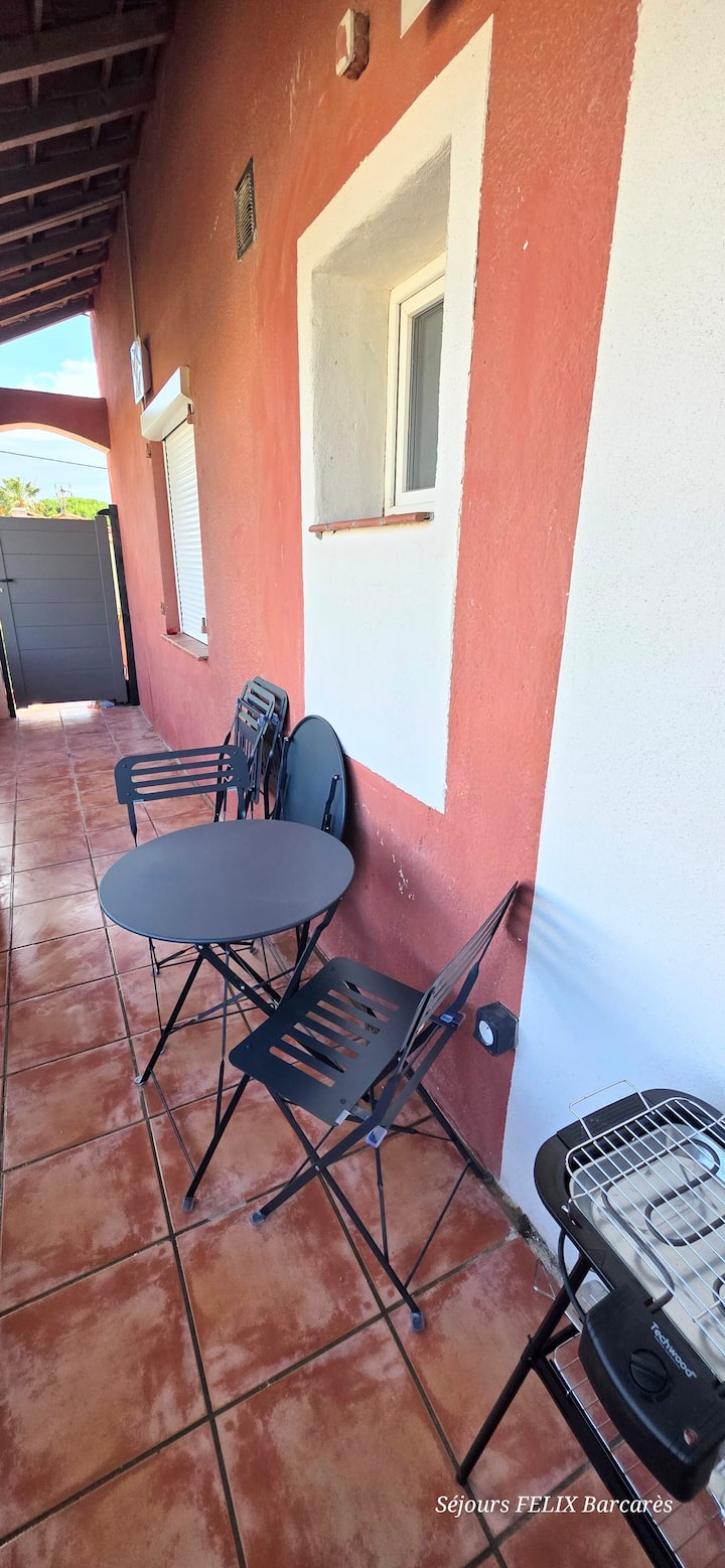 Plage à Pied-terrasse-clim-parking-4 Personnes - Torreilles Plage