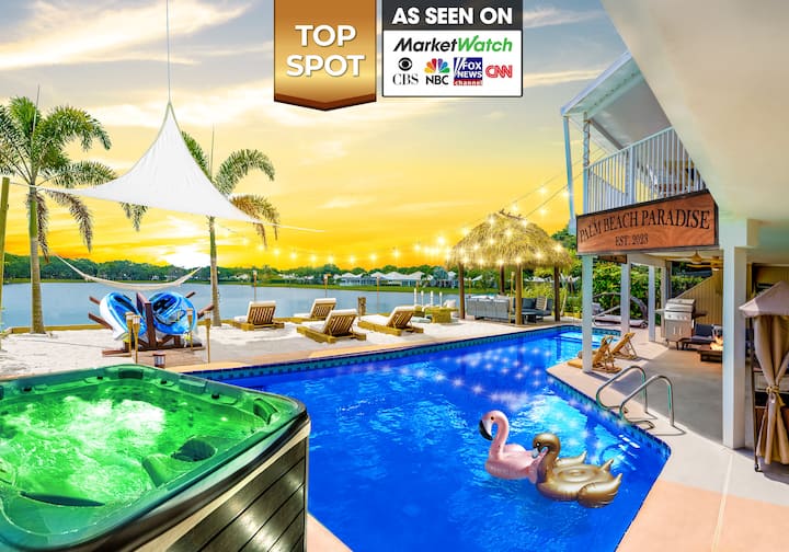 Villa De Bord De Mer | Piscine, Beach, Tiki & Cine - West Palm Beach, FL