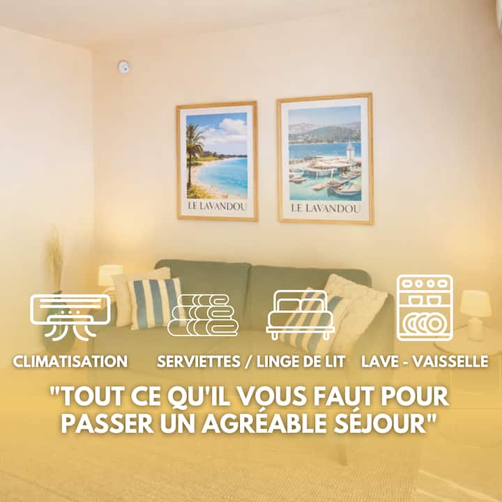 Plage & Soleil Appartement Cosy à 2 Pas Des Plages - Le Lavandou