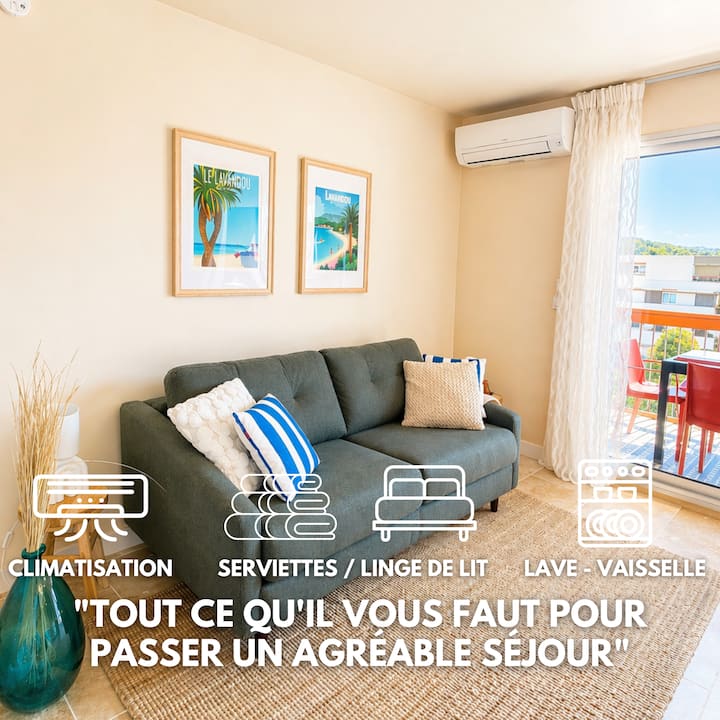 Plage & Soleil Appartement Cosy à 2 Pas Des Plages - Le Lavandou
