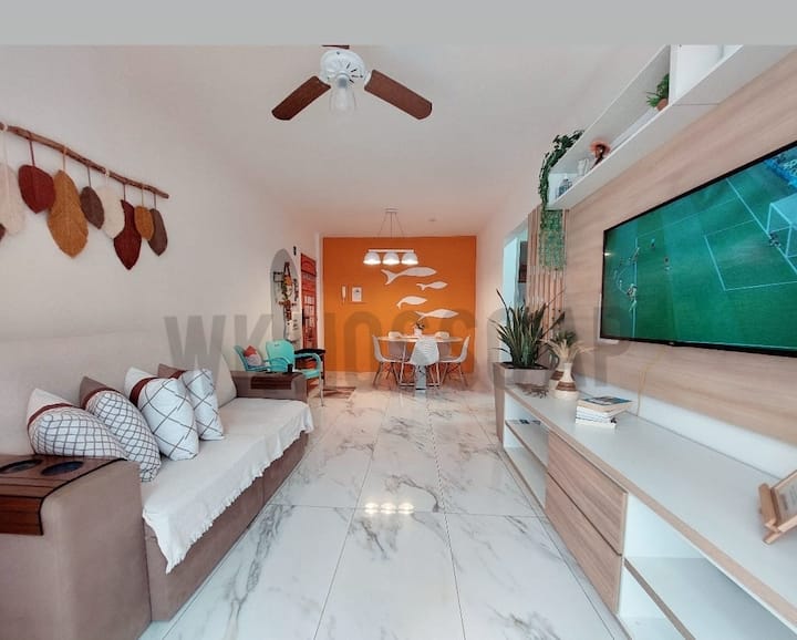 W&k Com Wi-fi, Estacionamento E 5 Minutos Da Praia - Praia Grande